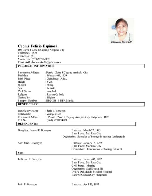 Sample Resume for OJT | DOCX