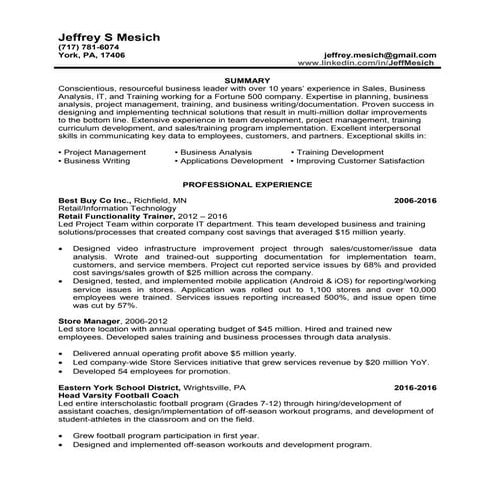 Updated resume jeff mesich | PDF