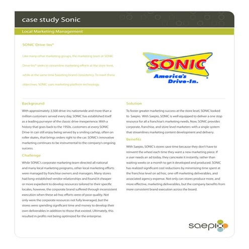Case Study of Sonic | PDF