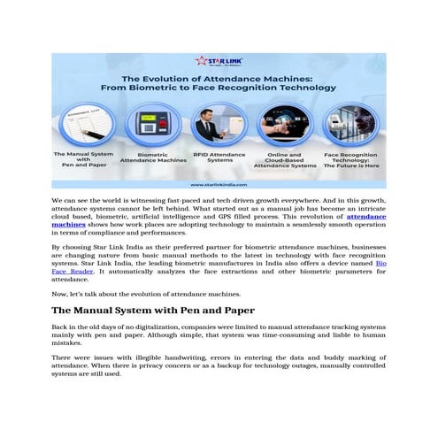 The Evolution of Attendance Machines: From Biometric to Face ...
