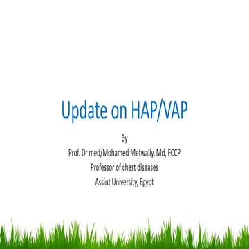 Update on HAP and VAp | PPTX