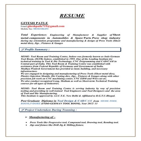 Update resume | PDF