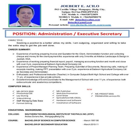 Update resume joebert | DOCX