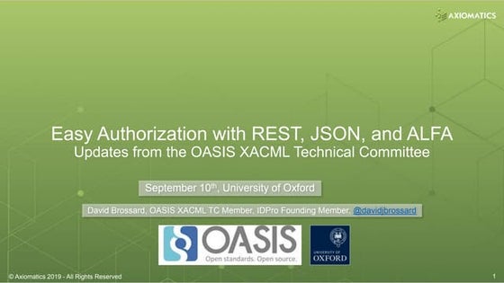 Policy enabling your services - using elastic dynamic authorization to control access to your ap ...