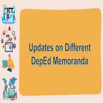Updates on Different DepEd Memorandums d | PPTX