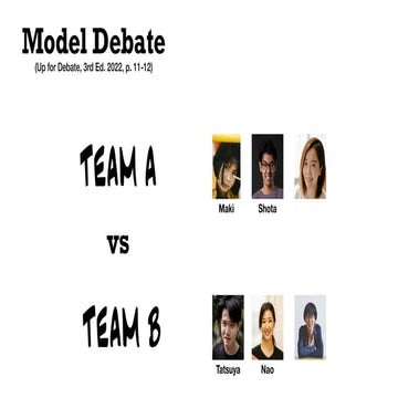 Up for Debate Unit 1 Model Debate Review | PPT