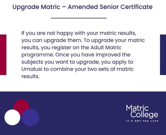 Am I Too Old For Adult Matric? | PPT