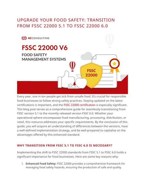 FSSC Version 6 changes | PPT