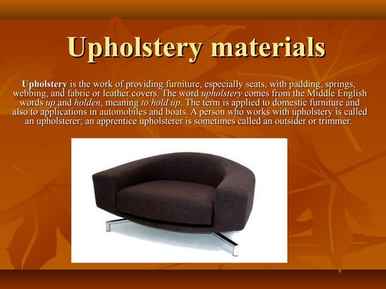 Upholstery interior design | PPT