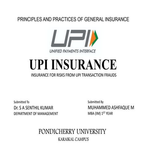 Upi insurance | PPTX