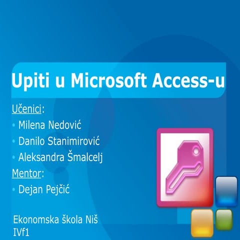 Upiti u Microsoft Access-u | PPT