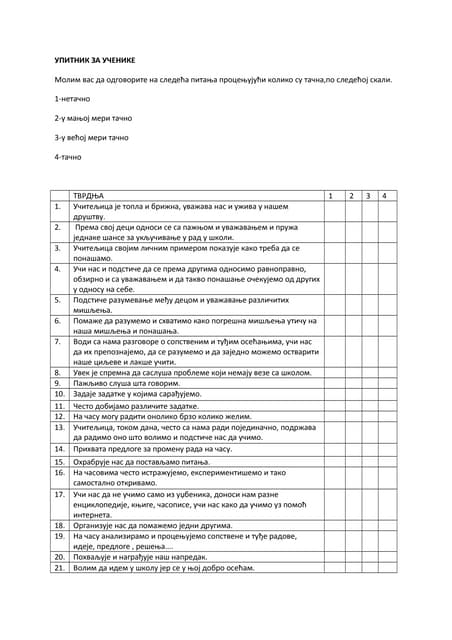 Upitnik za roditelje | DOC