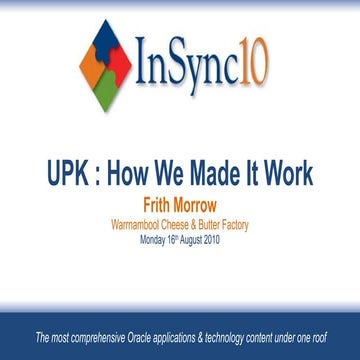 UPK: How We Made It Work at WCBF | PPT