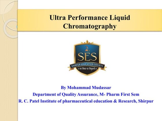 ultra high performance liquid chromatography | PPTX