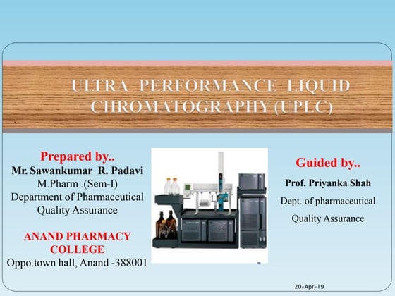 Uplc ppt | PPT | Chemistry | Science