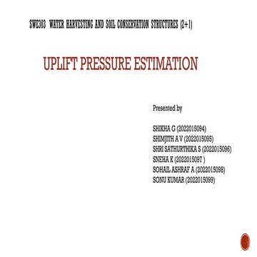 Swce uplift pressure estimation ppt.pptx