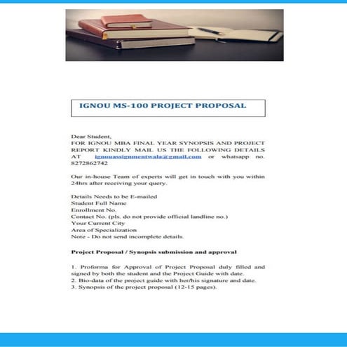 How to make ignou mba project 2019 | PDF