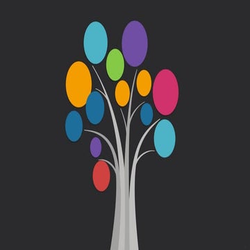 Sports items tree with various colors and types | PPTX