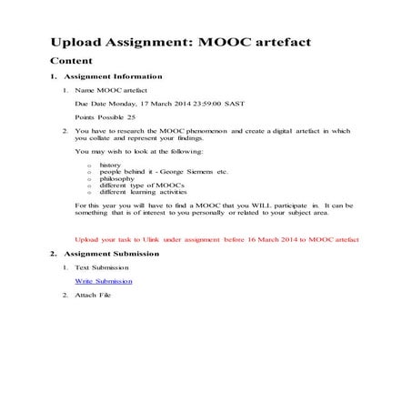 Upload assignment | PDF