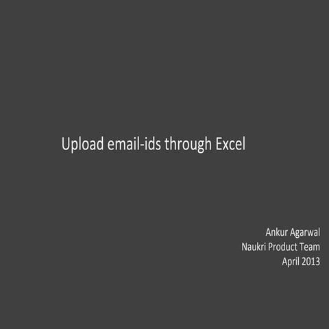 Upload contacts through Excel | PPT