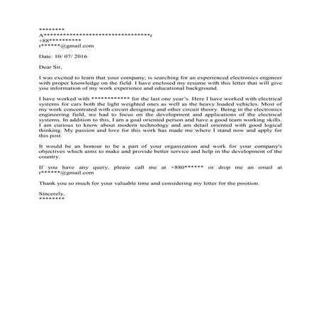Cover letter | DOCX