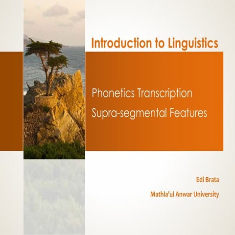 Intro. to Linguistics_7 Phonetics (Phonetics Transcription and ...