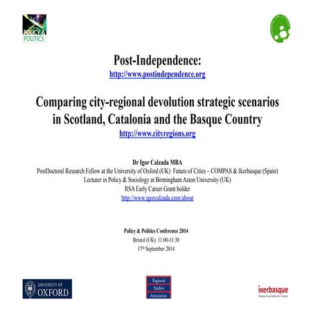 Paper at Policy & Politics Conference 2014 at Bristol UK Dr Igor ...