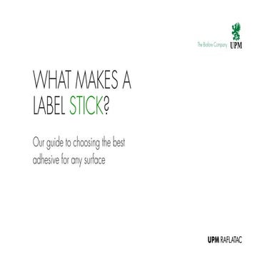 WHAT MAKES A SELF-ADHESIVE LABEL STICK? | PDF