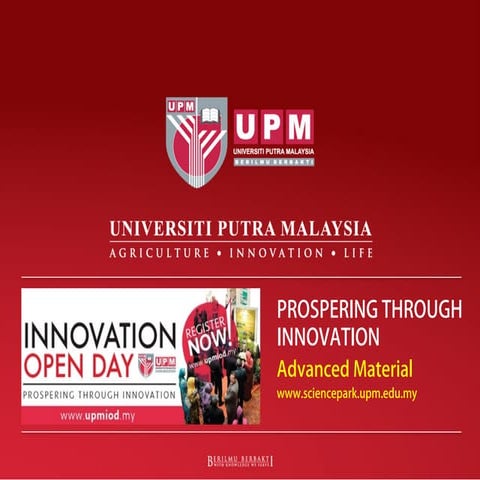 UPM Malaysia advanced material technology | PPT
