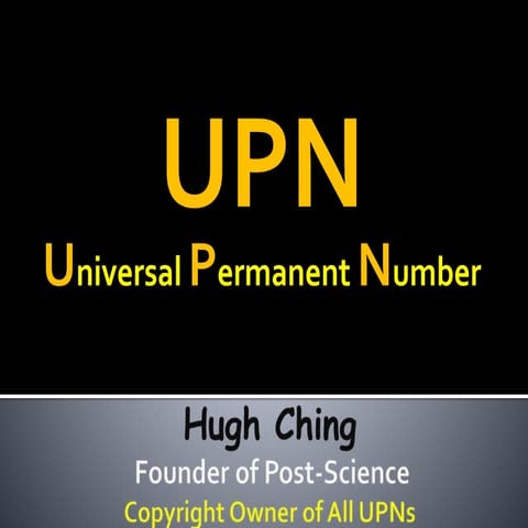 Universal Permanent Number | PPTX