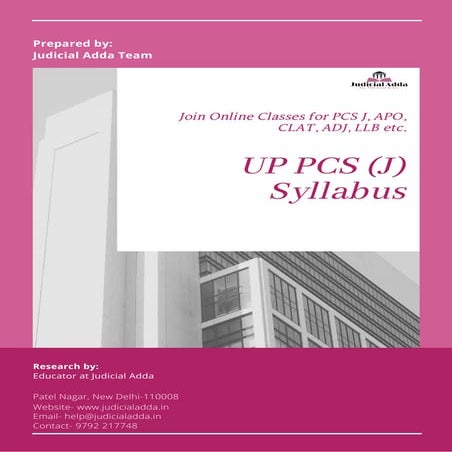 Unlocking Your Potential: A Deep Dive into the UP PCS J Exam Syllabus | PDF