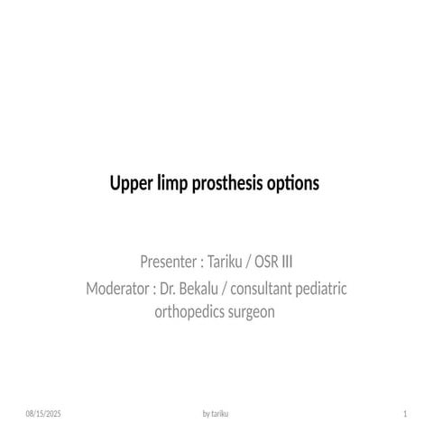 Socket variants in upper extremity prosthesis.pptx1 | PPTX