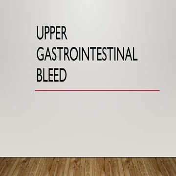 Upper gi bleed for to various reasons in hodgkins lymphoma | PPTX