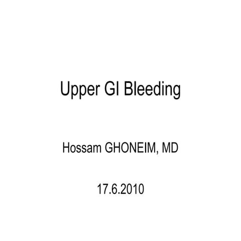 Upper gi bleeding | PPT