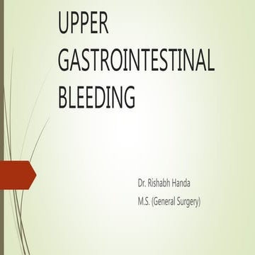 Upper GI bleeding | PPT