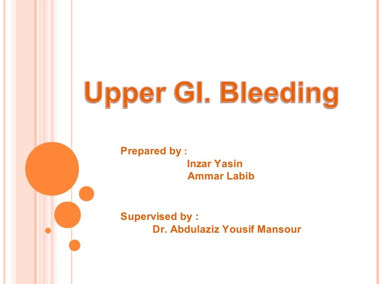 Upper Gastrointestinal bleeding