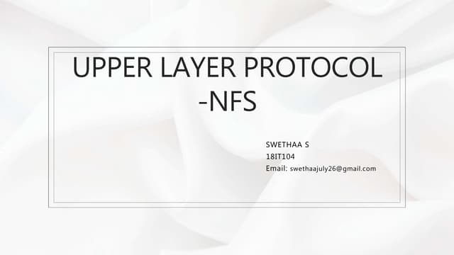Upper Layer Protocol Ppt