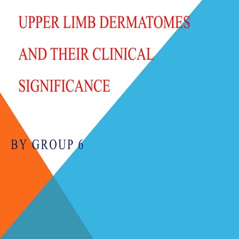 UPPER LIMB DERMATOMES AND THEIR CLINICAL SIGNIFICANCE. pptx | PPTX
