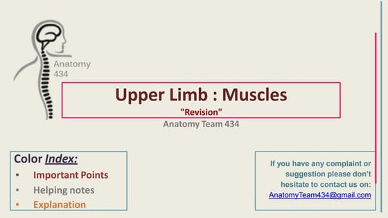 Muscles of the upper limb | PDF