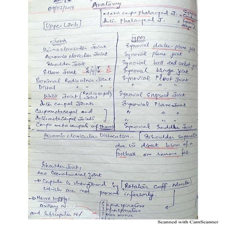 Upper limb notes+snell mcqs by Dr.Shadab | PDF