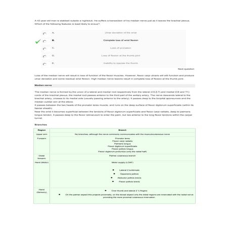 MRCS preparation emrcs questions upperlimb | PDF