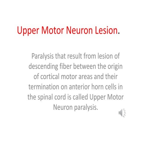 Differences UMN lesion vs LMN lesion | PDF