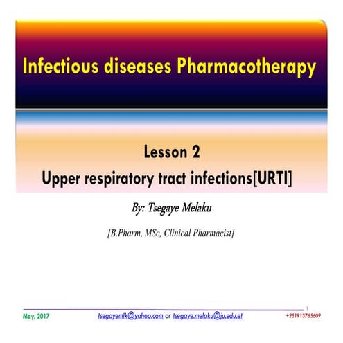 Upper respiratory tract infections | PPT