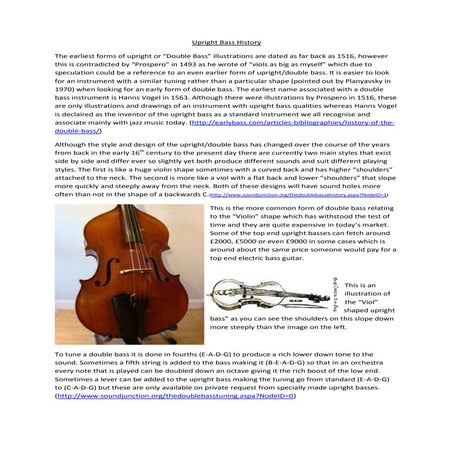 Upright bass history | DOCX