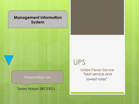 UPS COMPETES GLOBALLY WITH INFORMATION TECHNOLOGY | PPTX
