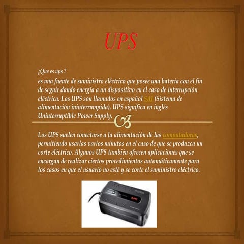 trabajo de ups | PPTX