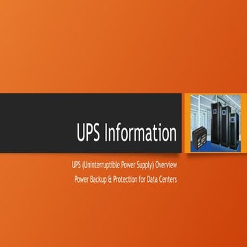 UPS Information Power Backup Protection | PPTX