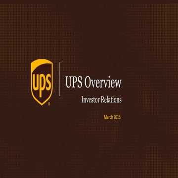 UPS Overview November 1, 2017 | PDF