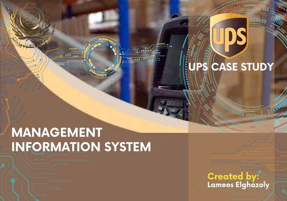 UPS COMPETES GLOBALLY WITH INFORMATION TECHNOLOGY | PPTX