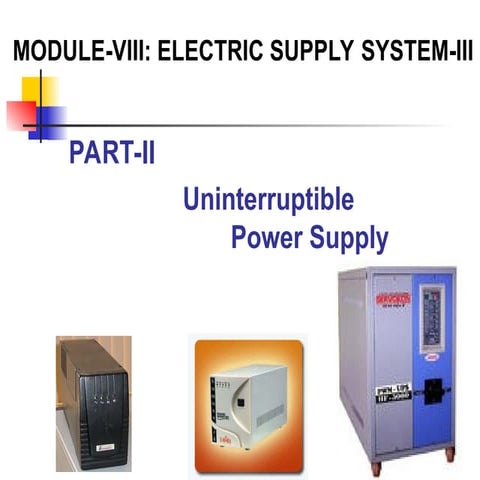uninterrupted power supply system operation in power plant | PPT